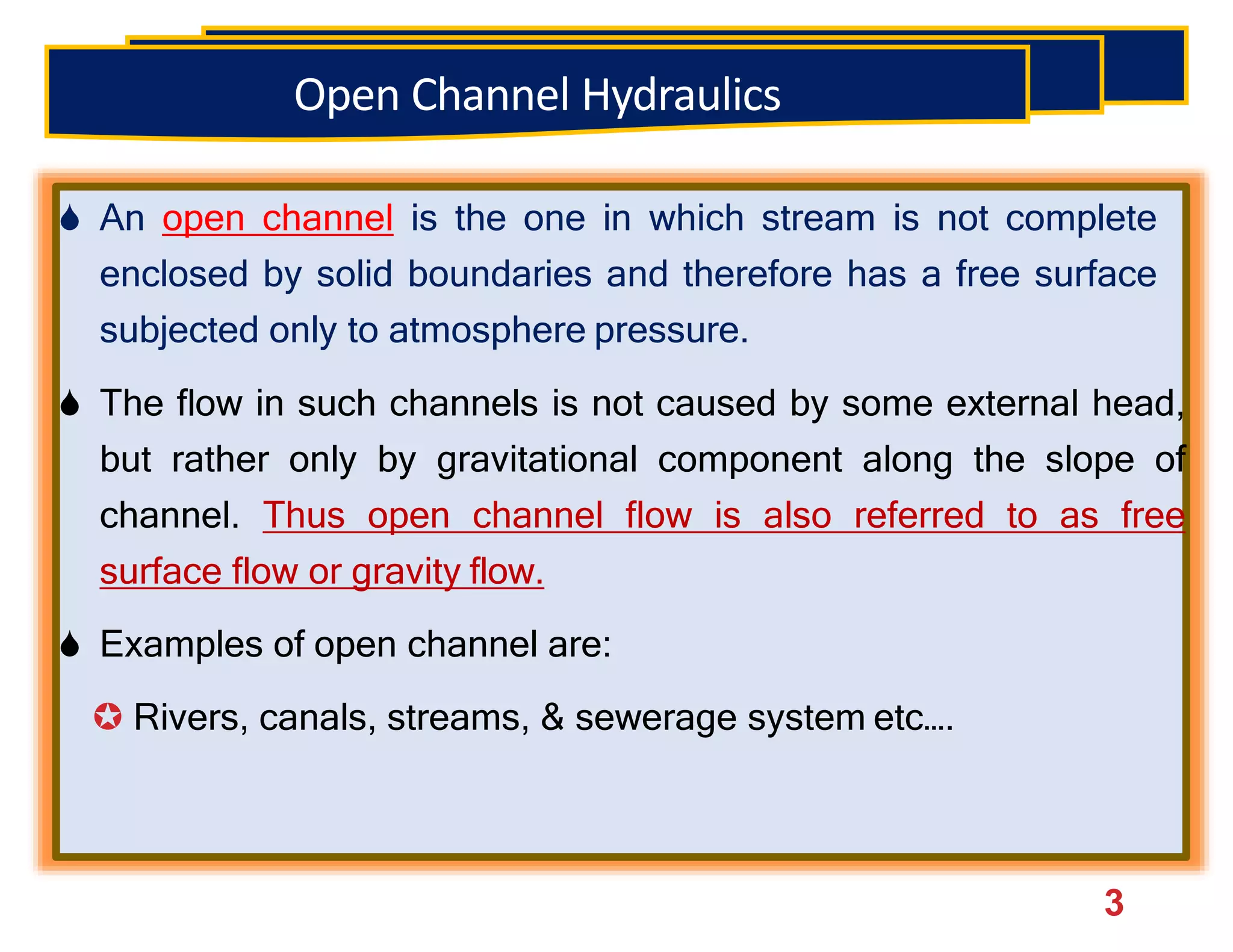 Open channel Flow | PPTX