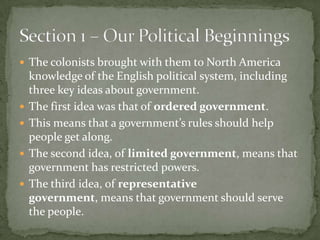 Chapter 2 – Origins of American Government | PPTX