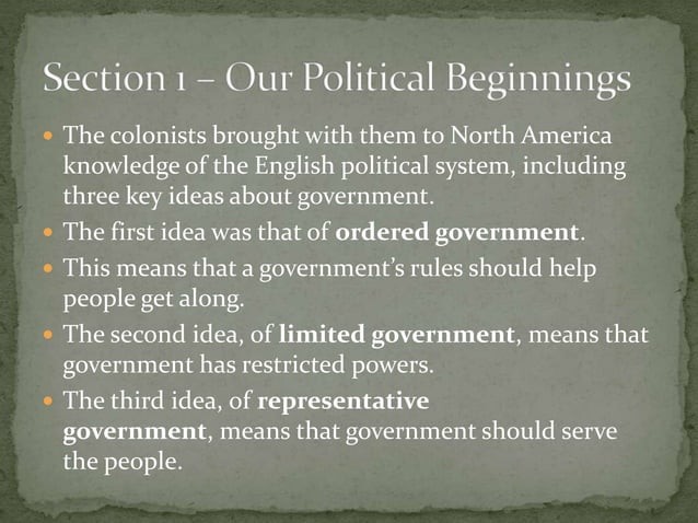 Chapter 2 – Origins of American Government | PPTX