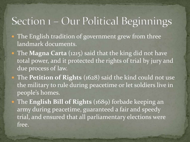 Chapter 2 – Origins of American Government | PPTX