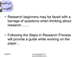 Chapter 2-OVERVIEW OF RESEARCH PROCESS | PPT
