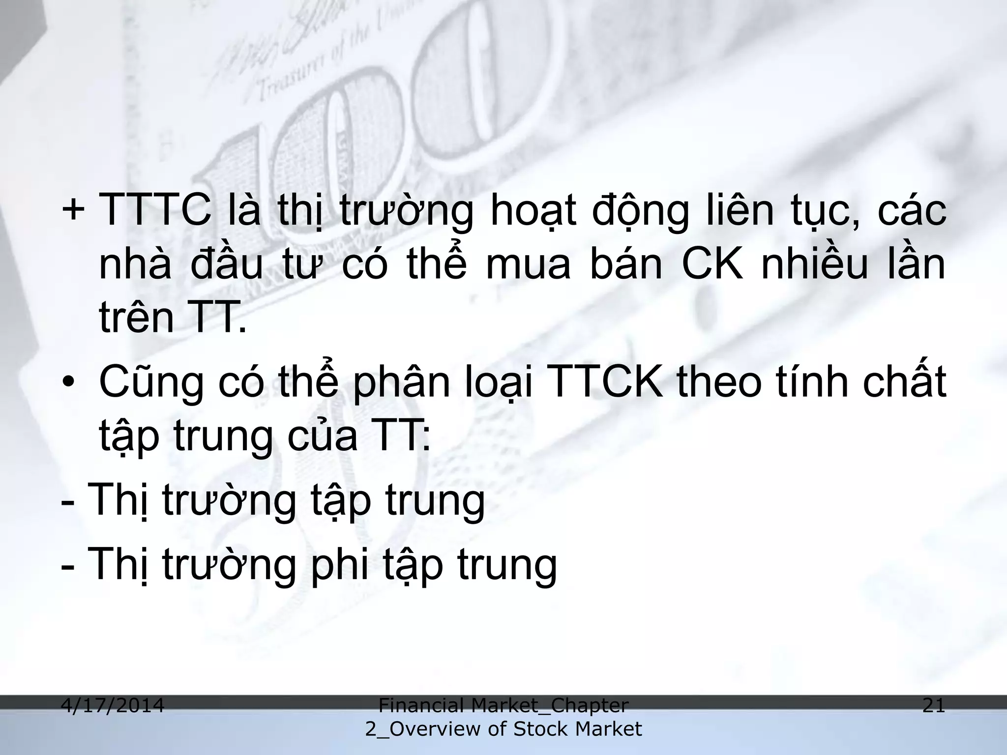 Chapter 2 overview of stock market | PPT