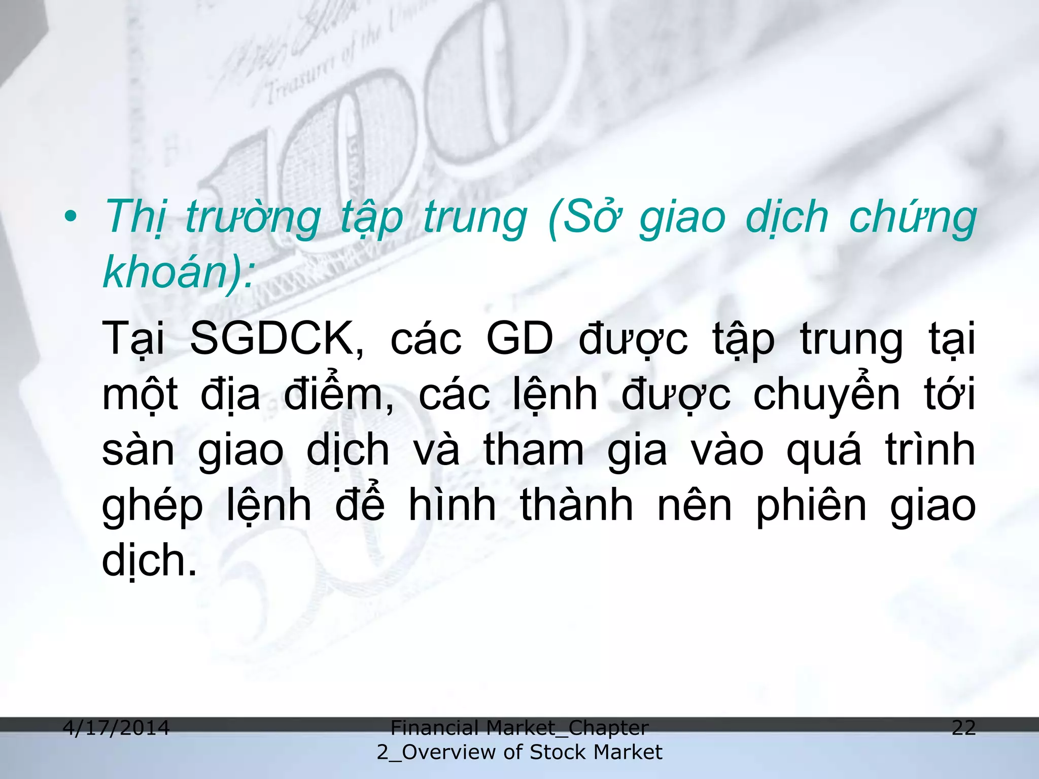 Chapter 2 overview of stock market | PPT