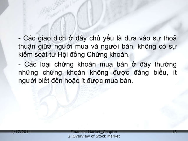 Chapter 2 overview of stock market | PPT