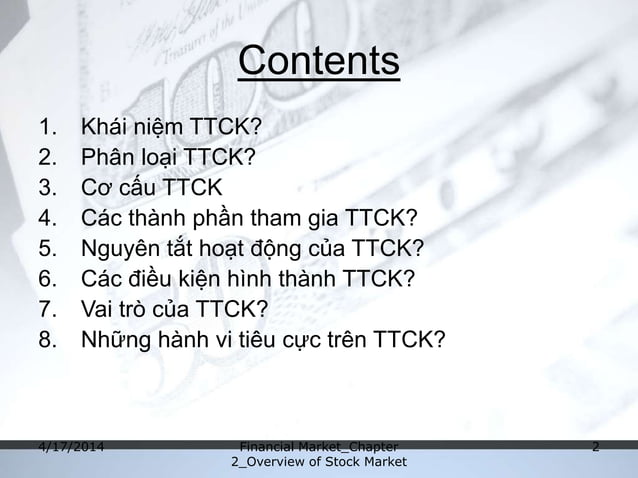 Chapter 2 overview of stock market | PPT