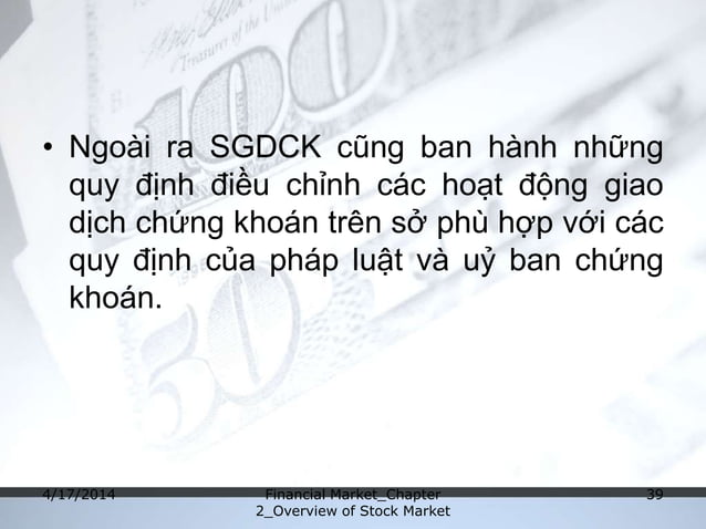 Chapter 2 overview of stock market | PPT