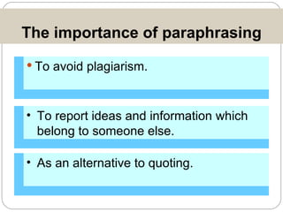 Chapter 2 paraphrasing | PPT | Resume Writing and Advice | Job Search
