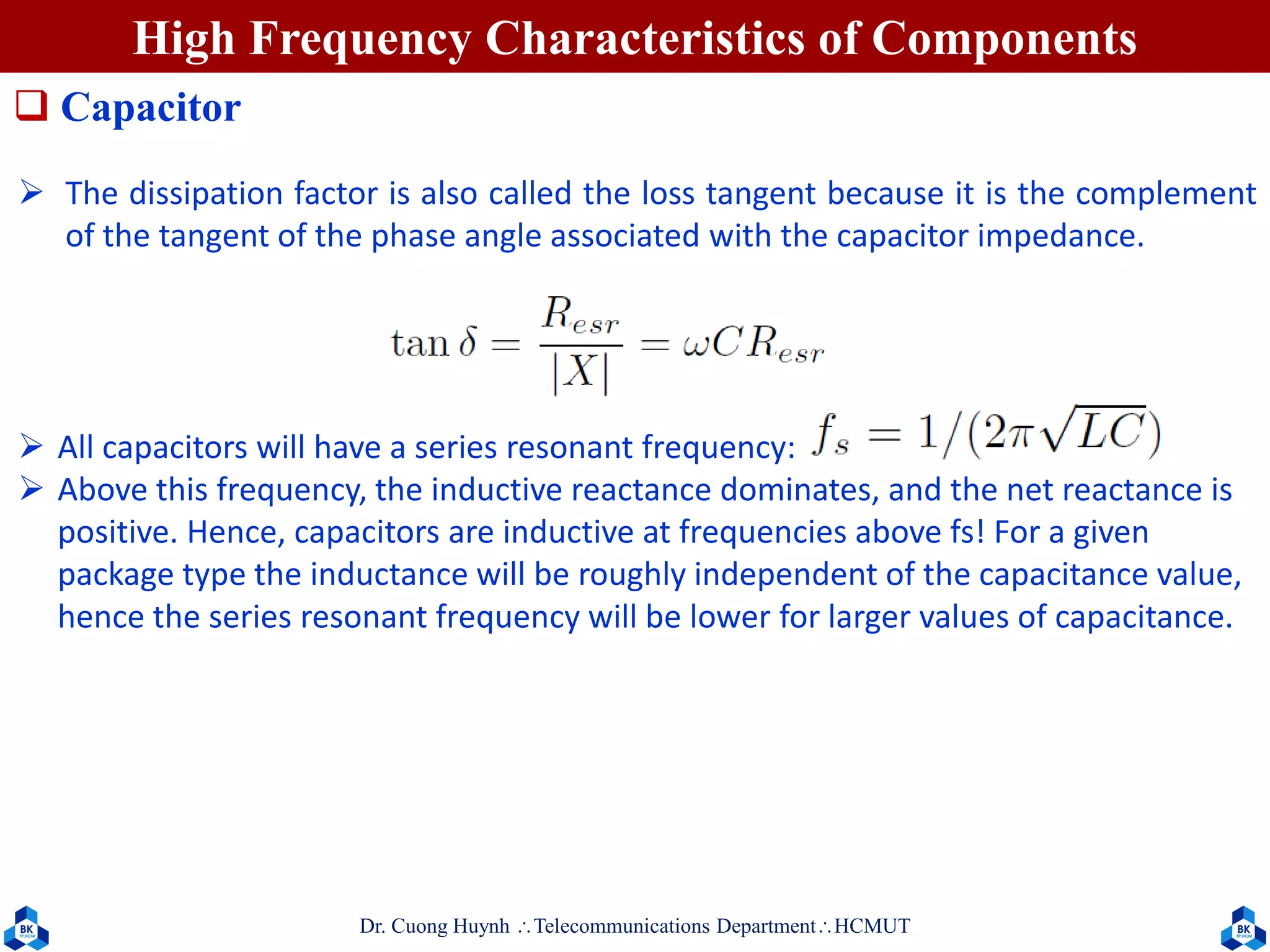 Chapter 2 passive components, resonators and impedance matching | PDF