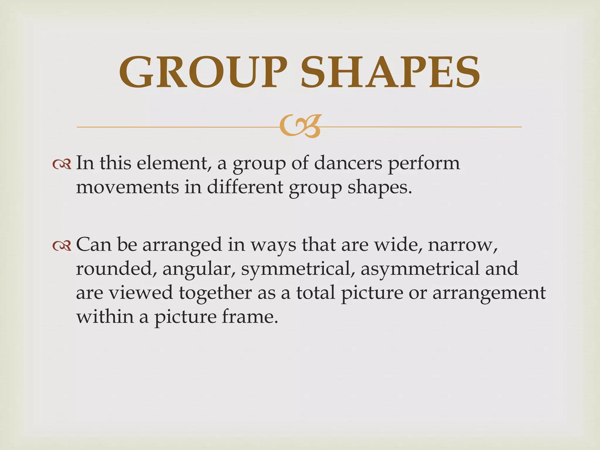 Physical Education Grade 12 HUMMS - Elements of Dance | PPTX