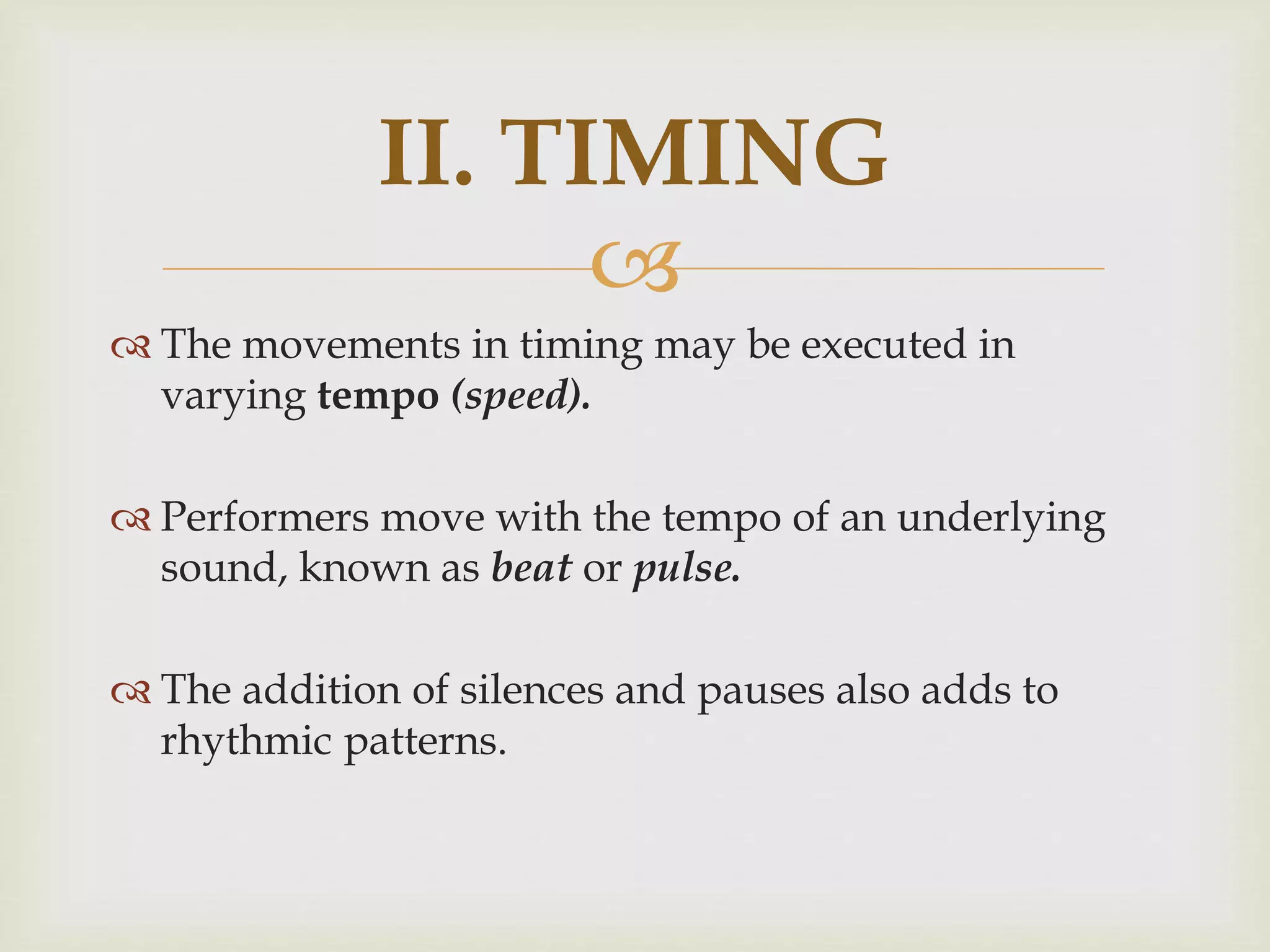 Physical Education Grade 12 HUMMS - Elements of Dance | PPTX