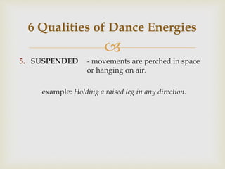 Physical Education Grade 12 HUMMS - Elements of Dance | PPTX