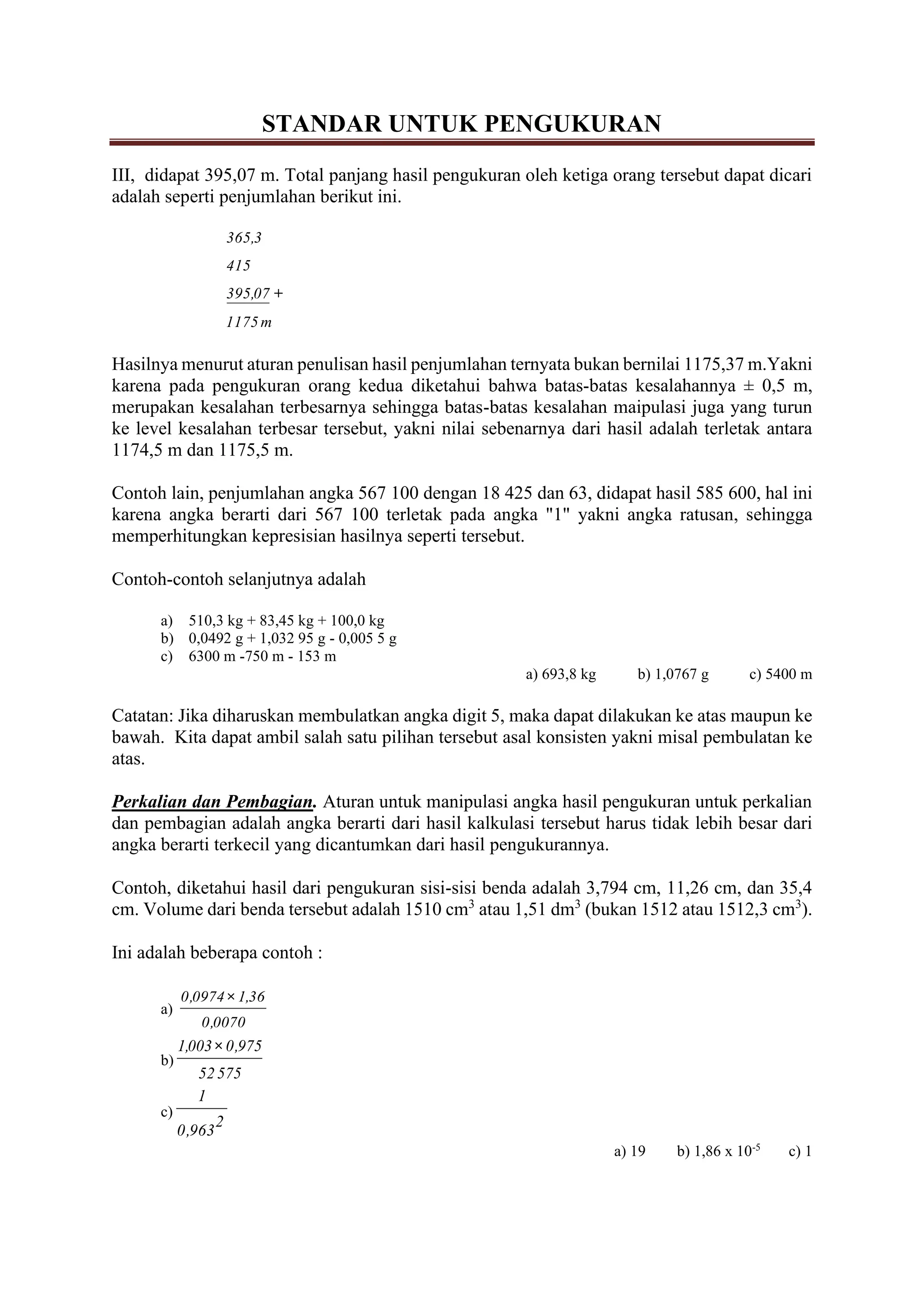 STANDAR UNTUK PENGUKURAN TEKNIK MESIN DAN INSTRUMENTASI 2 | PDF