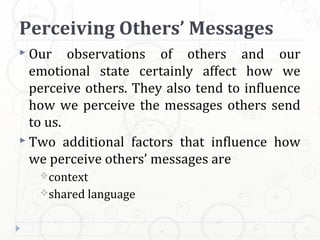 Chapter 2 (perception of others) | PPT