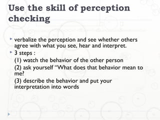 Chapter 2 (perception of others) | PPT