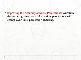 Chapter 2 (perception of others) | PPT