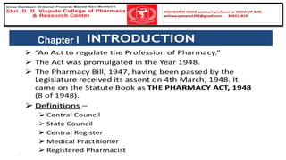Chapter 2 Pharmacy act 1948 | PDF | Educational Assessment | Education