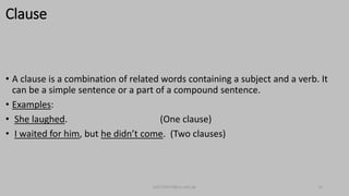 Chapter 2 phrase, clause and sentence structure | PPTX