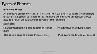 Chapter 2 phrase, clause and sentence structure | PPTX