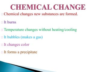 Chapter 2 physical and chemical change | PPTX