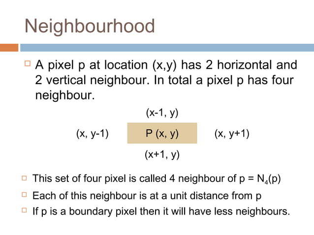 Chapter 2 Image Processing Pixel Relation Ppt Physics Science