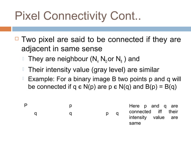 Chapter 2 Image Processing Pixel Relation Ppt Physics Science