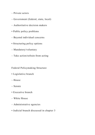 Chapter 2Policy and the Policymaking Process.docx