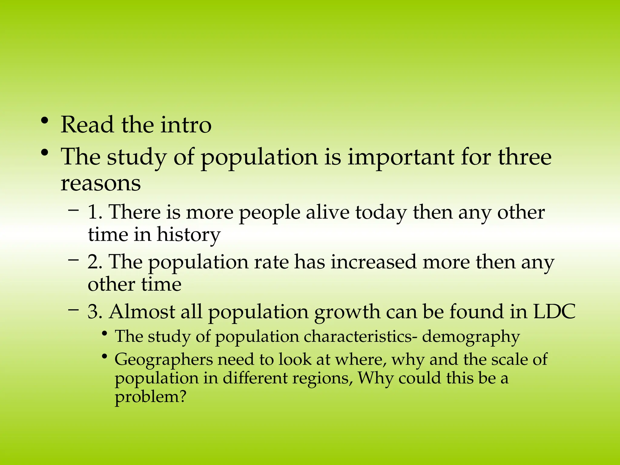 Chapter 2 Popaaaaaaaaaaaaulation human geo.ppt | Agriculture | Industries
