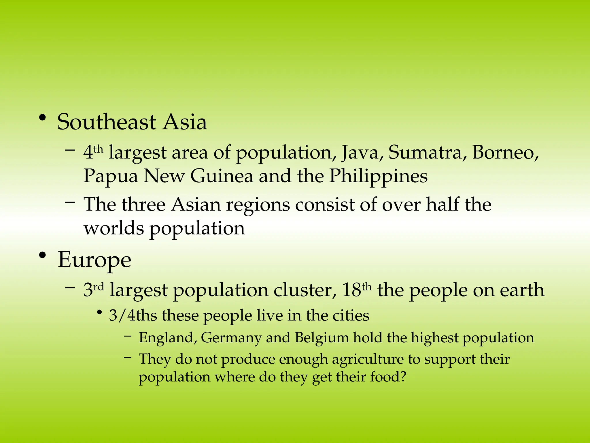 Chapter 2 Popaaaaaaaaaaaaulation human geo.ppt | Agriculture | Industries