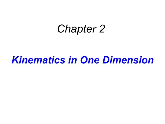 AP Physics - Chapter 2 Powerpoint | PPT | Physics | Science
