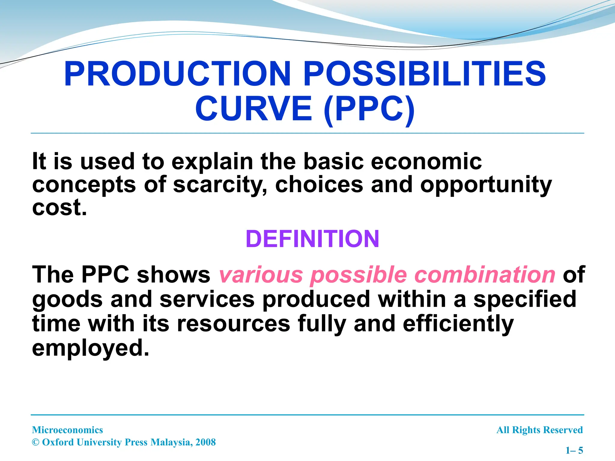 CHAPTER 2 : PRODUCTION POSSIBILITY CURVE | PPT