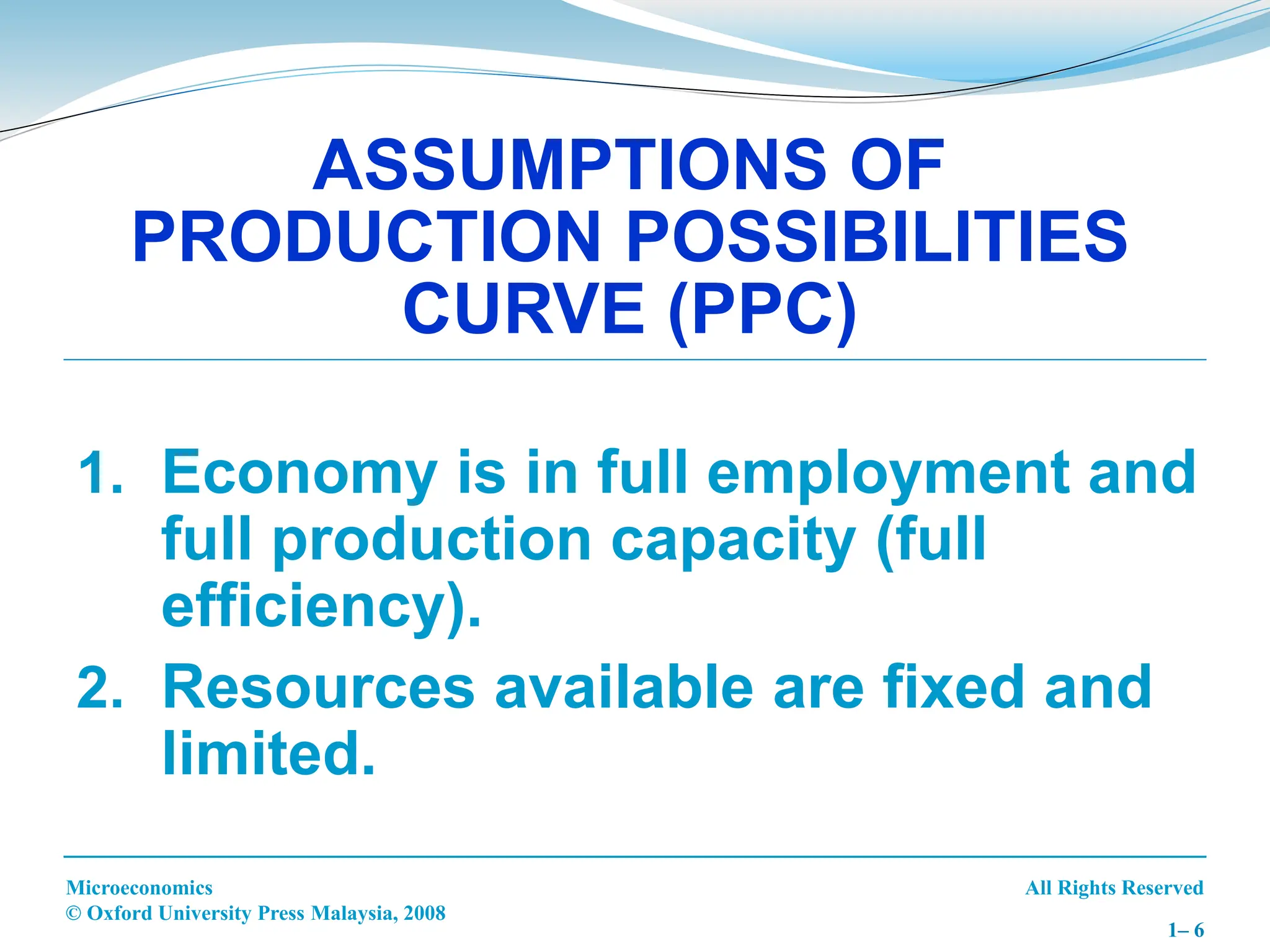 CHAPTER 2 : PRODUCTION POSSIBILITY CURVE | PPT