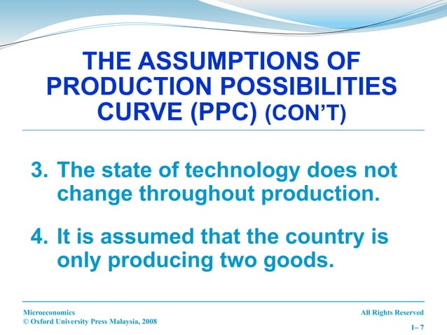 CHAPTER 2 : PRODUCTION POSSIBILITY CURVE | PPT