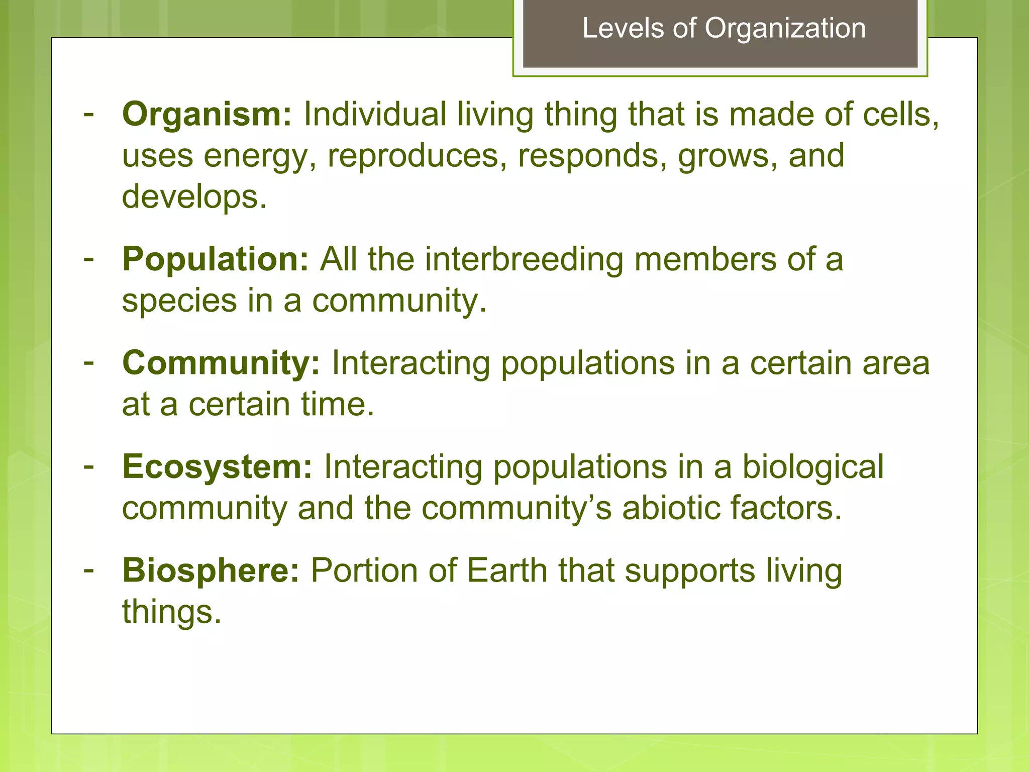 Glencoe Biology Chapter 2 Principles of Ecology | PPT