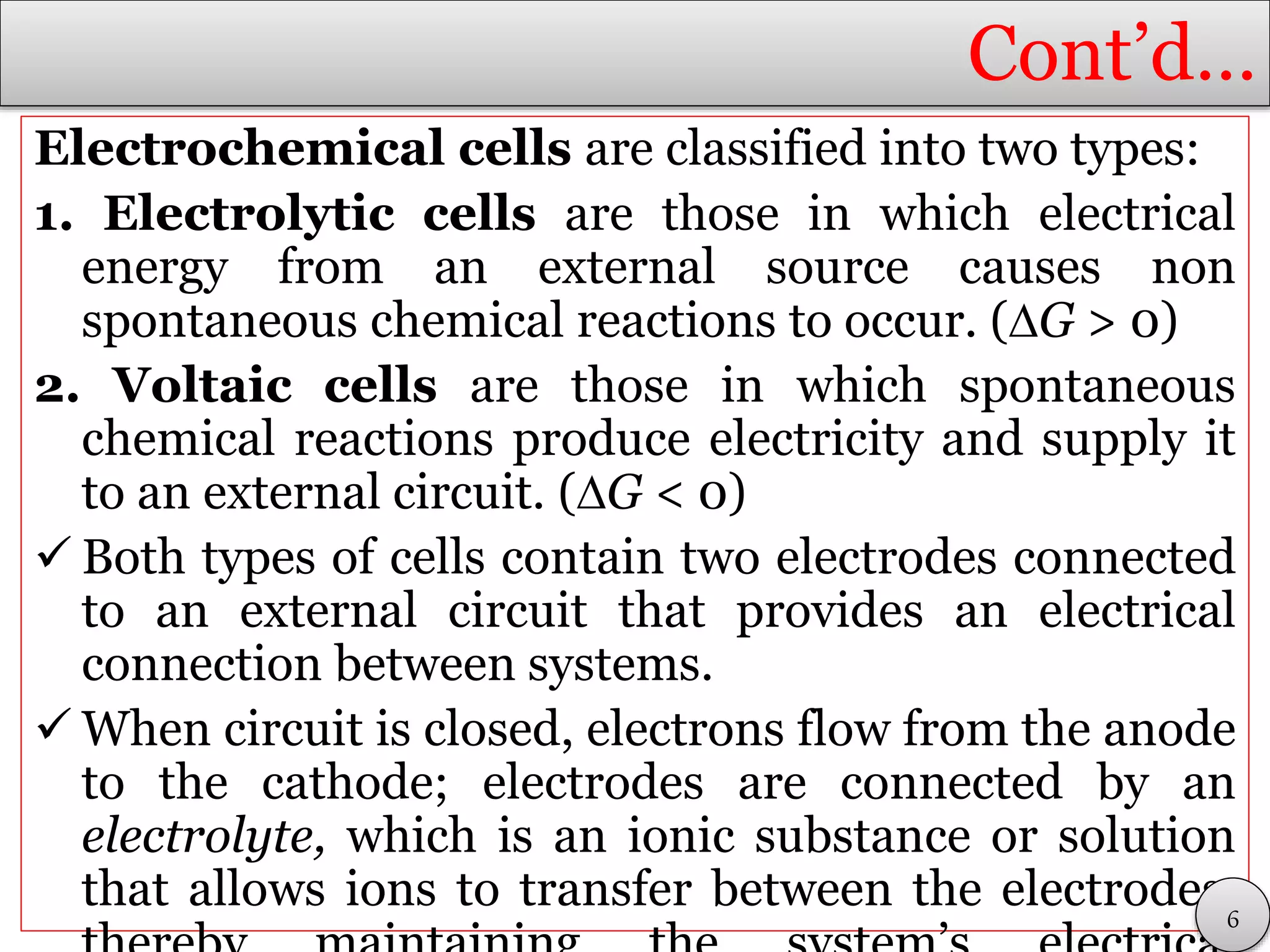 Electrochemical cells | PPTX
