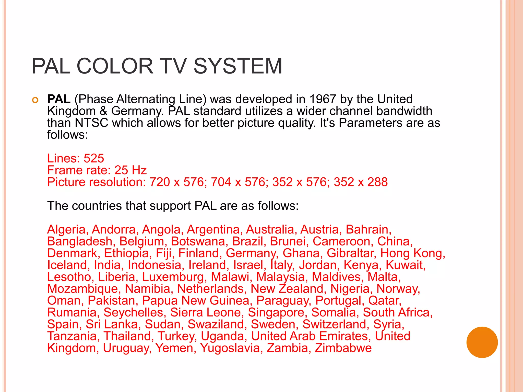 COLOR SIGNAL TRANSMISSION AND RECEPTION | PPTX