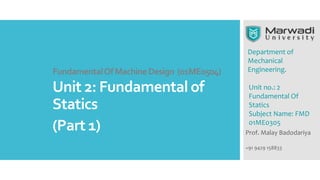 Fundamental of Statics (Part 1) | PPT