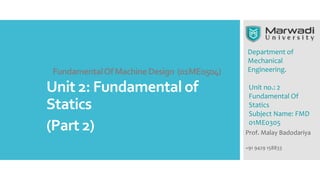 Fundamental of Statics (Part 2) | PPT