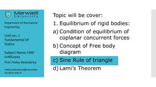Fundamental of Statics (Part 2) | PPTX