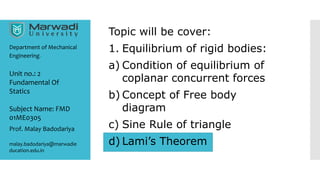 Fundamental of Statics (Part 2) | PPT