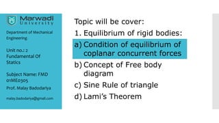 Fundamental of Statics (Part 2) | PPT