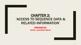 Biological Databases | Access to sequence data and related information | PPT