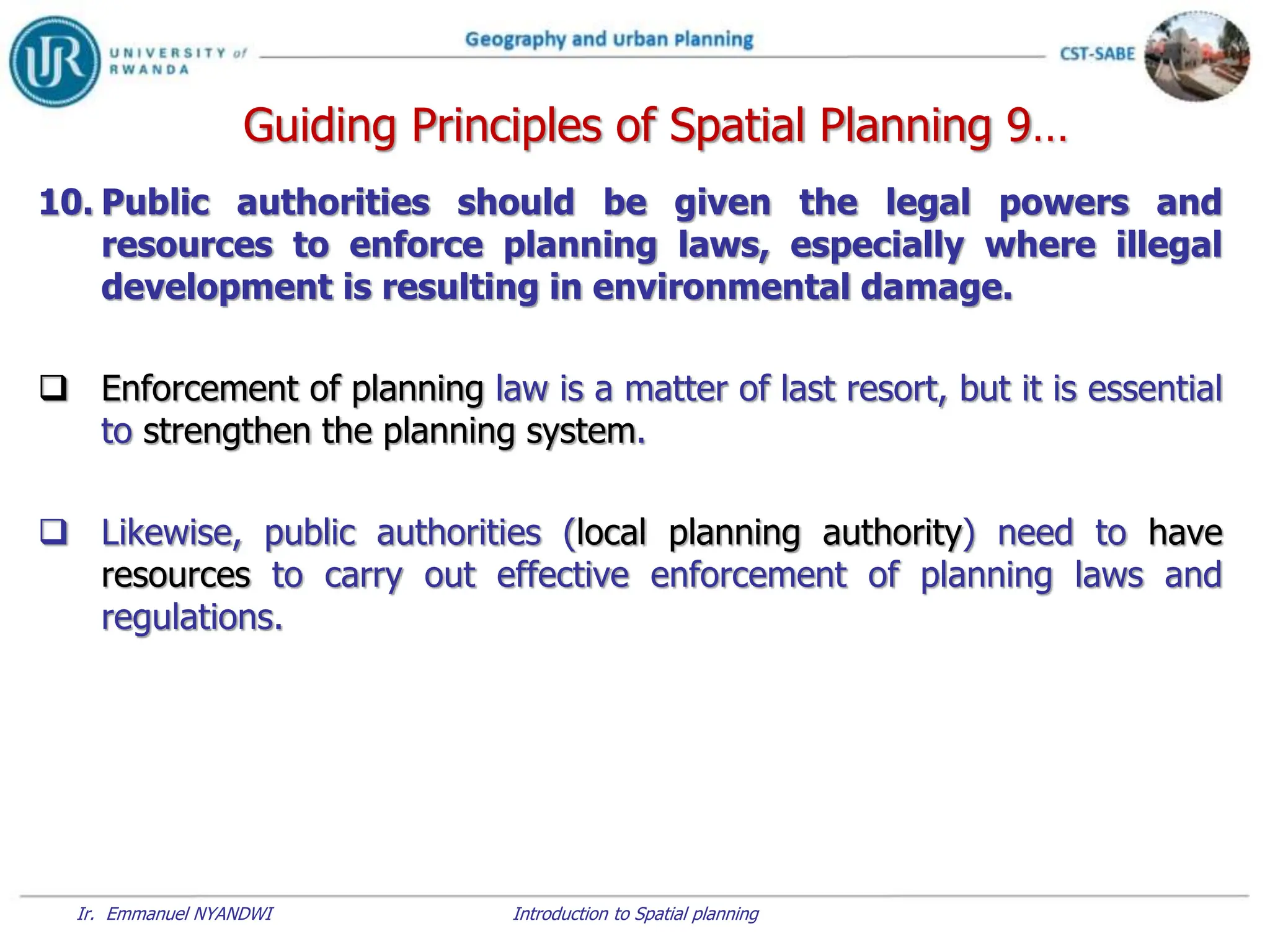 Principles of spatial planning- There are four spatial principles ...