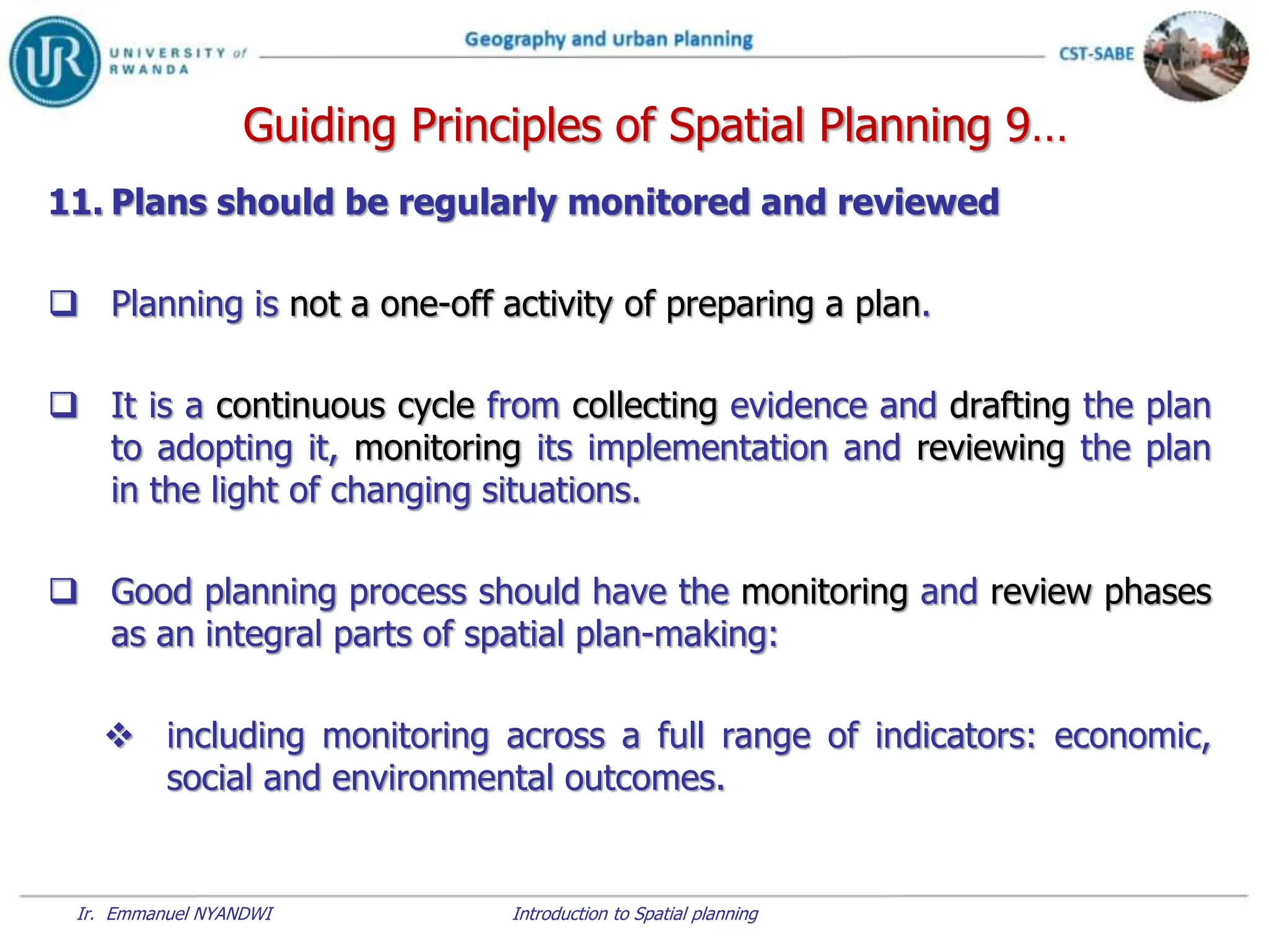 Principles of spatial planning- There are four spatial principles ...