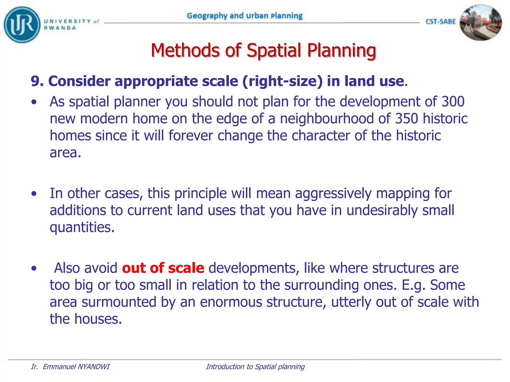 Principles of spatial planning- There are four spatial principles ...
