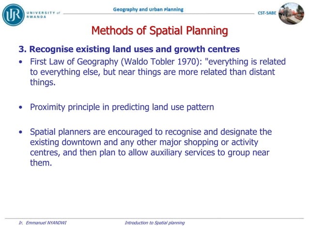 Principles of spatial planning- There are four spatial principles ...