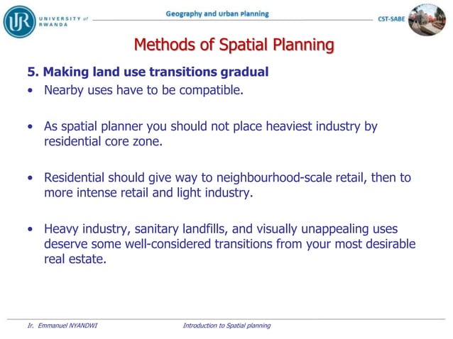 Principles of spatial planning- There are four spatial principles ...