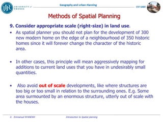 Principles of spatial planning- There are four spatial principles ...