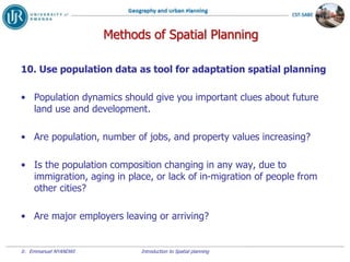 Principles of spatial planning- There are four spatial principles ...