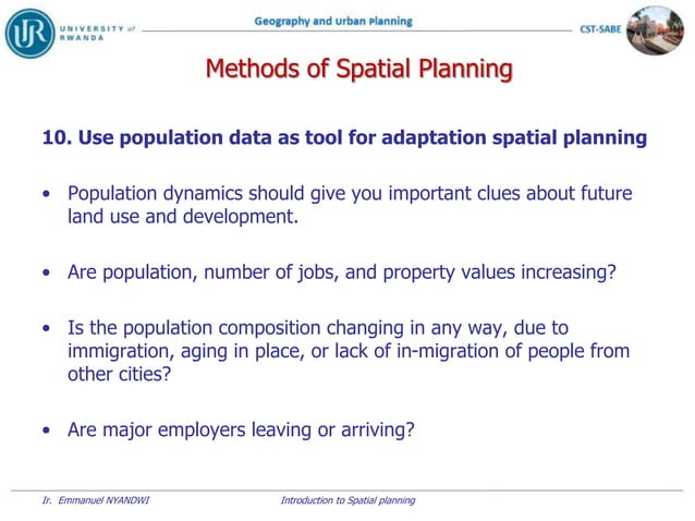 Principles of spatial planning- There are four spatial principles ...