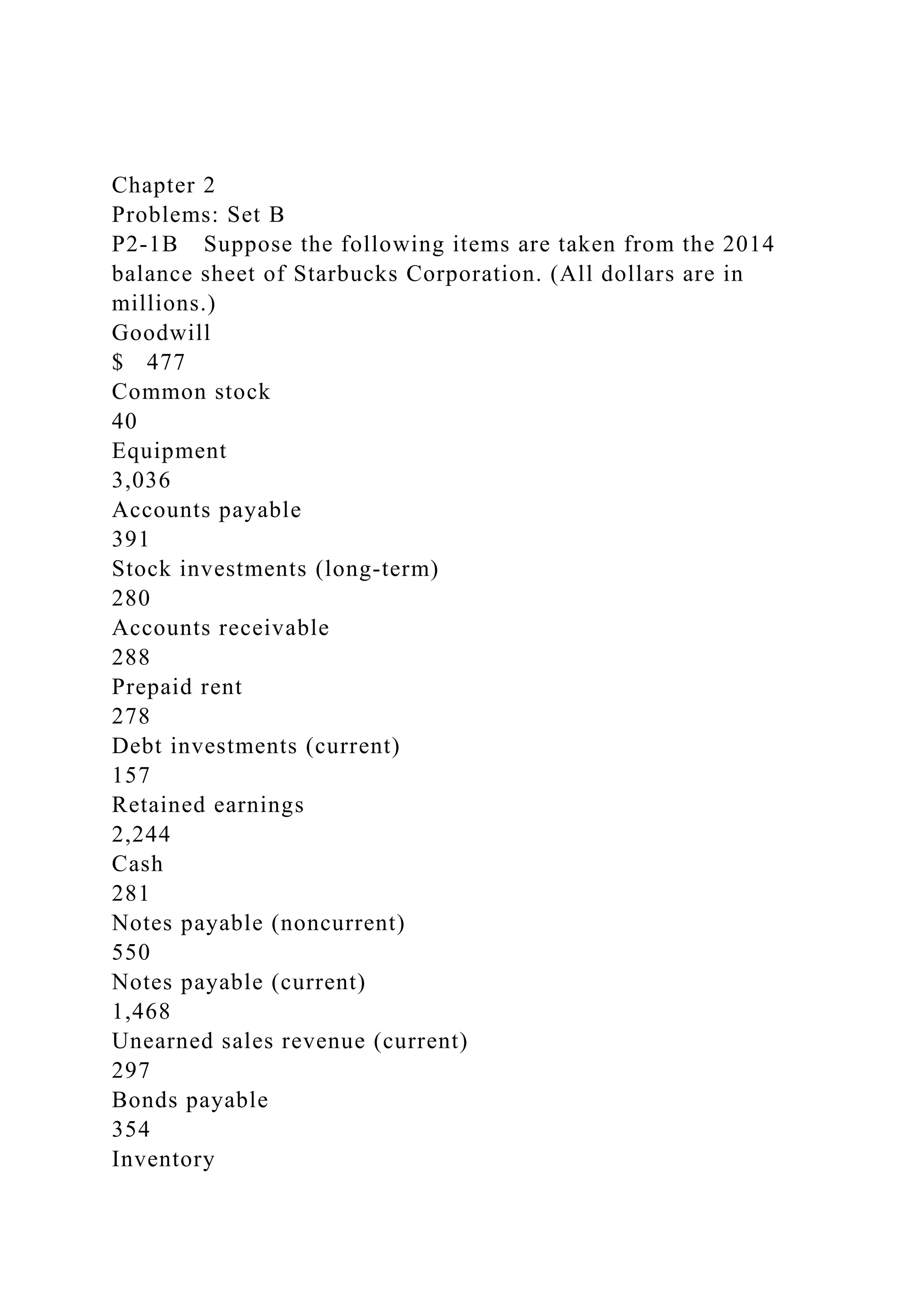 Chapter 2Problems Set BP2-1B Suppose the following items are .docx